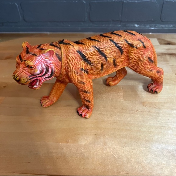 Toys | Vintage Imperial Ferocious Tiger Plastic Pvc 198s Toy Jungle ...